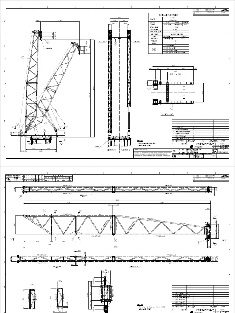 Self-Climbing Boom Structural Drawing | PDF