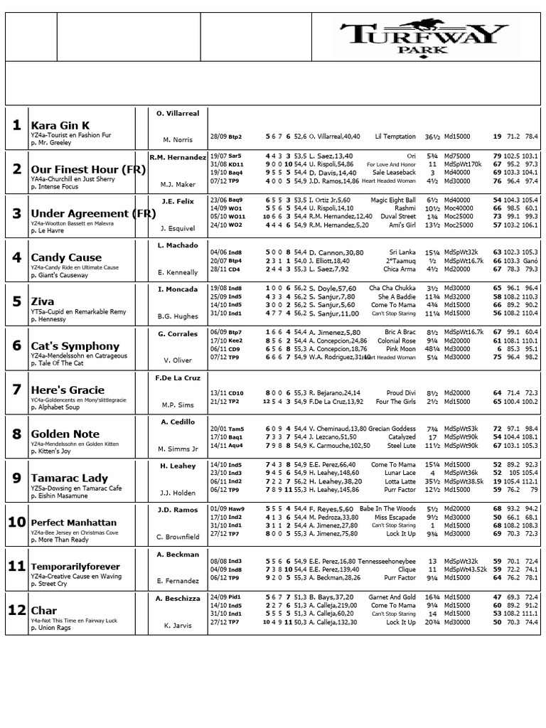 1 - Turfway Park Retrospecto | PDF | American Racehorses | Thoroughbred ...