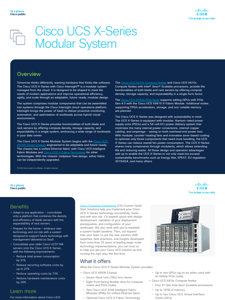 Ucs X Series Modular System Aag | PDF | Computing | Computer Architecture