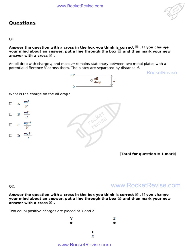 Ial Physics Ch6a Electric Fields | PDF