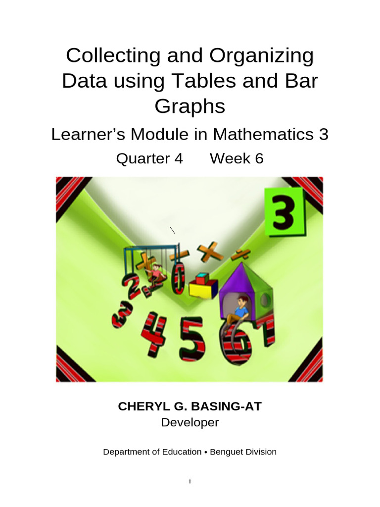 Math 3 - Q4 - wk6 - Organizing and Collecting Data Using Tables and Bar ...