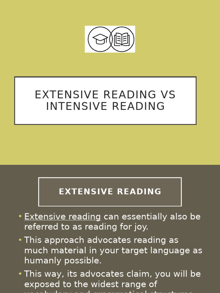 Comparing Extensive and Intensive Reading | PDF | Second Language ...