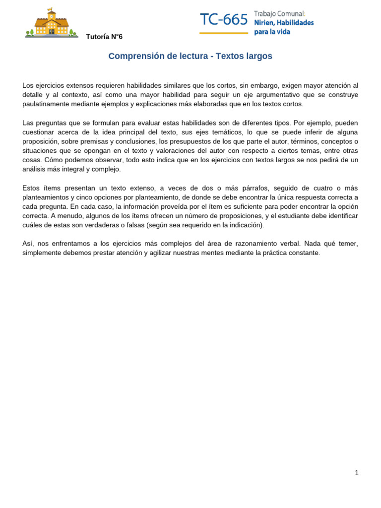 Tutoría 6_Comprensión de lectura_Textos largos_Folleto | PDF | Internet ...
