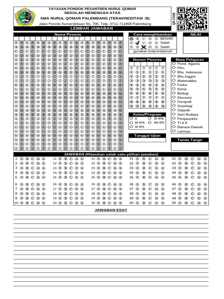 LJK FORMAT FOLIO F4 PILIHAN GANDA DAN ESSAY (4) | PDF