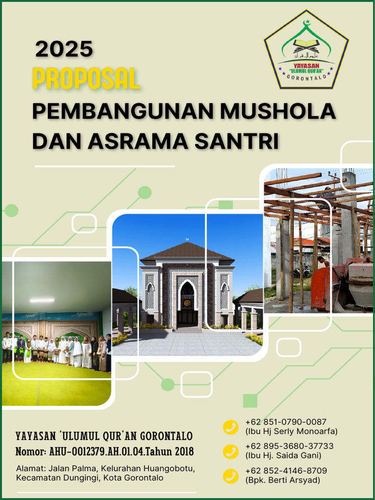Proposal Pembangunan Mushola Dan Asrama Santri | PDF