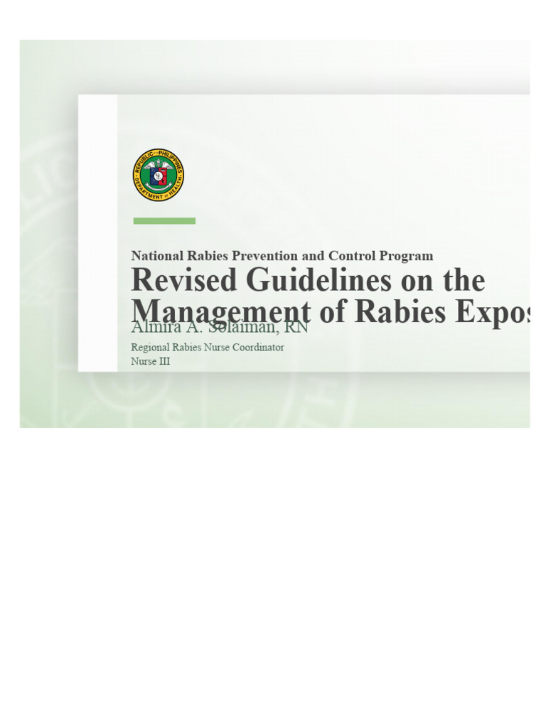 Open Rabies Revised Guidelines | PDF | Rabies | Public Health