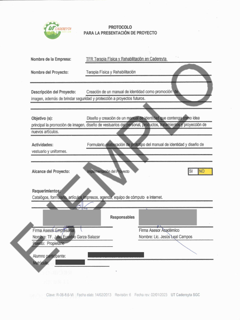 Ejemplo de Protocolo-1 | PDF