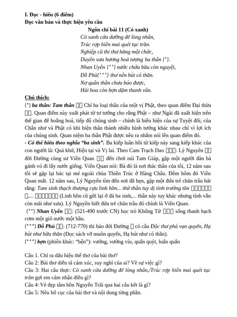 Ngôn Chí Bài 11 | PDF