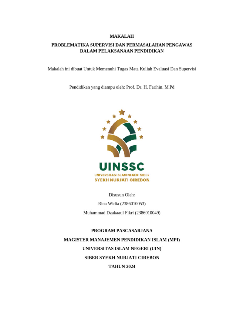 Problematika Supervisi Pendidikan | PDF