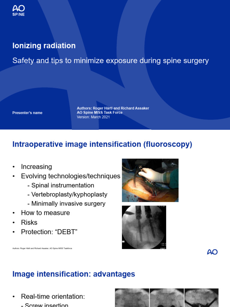 AO - Spine - MISS - Skills - Ionizing - Radiation - Safety - and - Tips ...