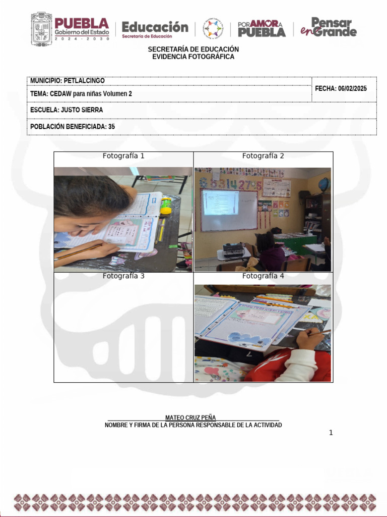 13. 21DPR1004M_ Evidencia Fotografica_CEDAW (1) | PDF