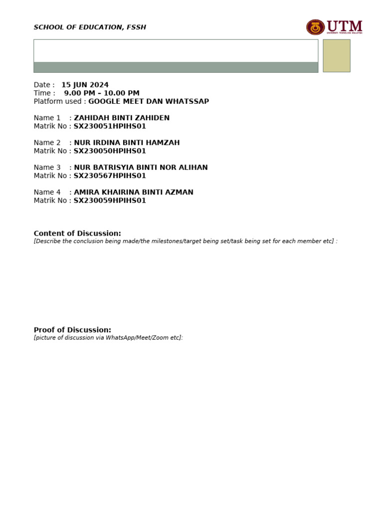School of Education Meeting Summary | PDF