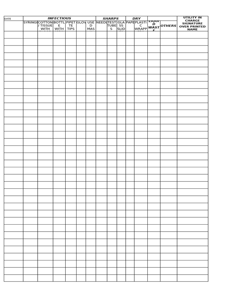 Waste Disposal Form | PDF