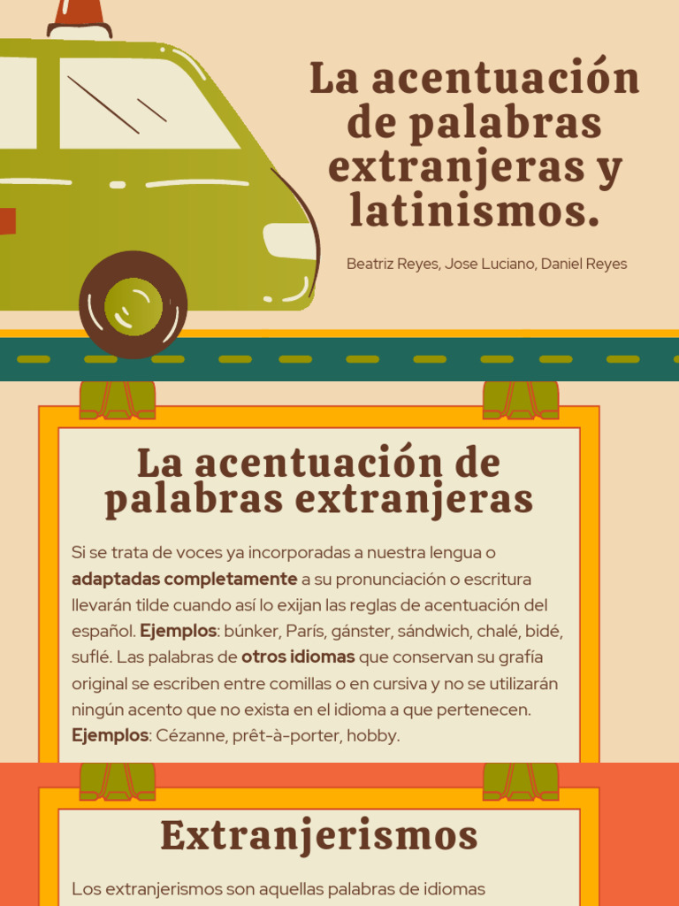 La Acentuación de Palabras Extranjeras y Latinismos. | PDF | Lengua ...
