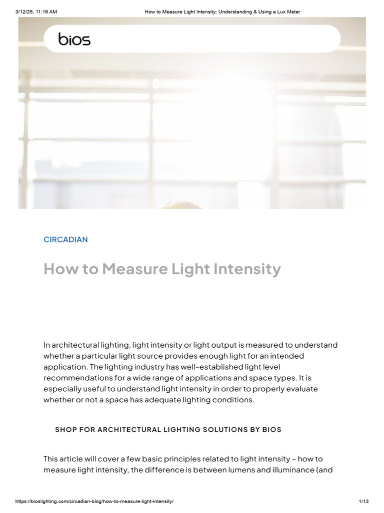 How To Measure Light Intensity - Understanding & Using A Lux Meter ...