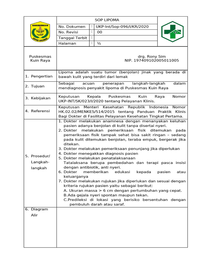 SOP Lipoma | PDF