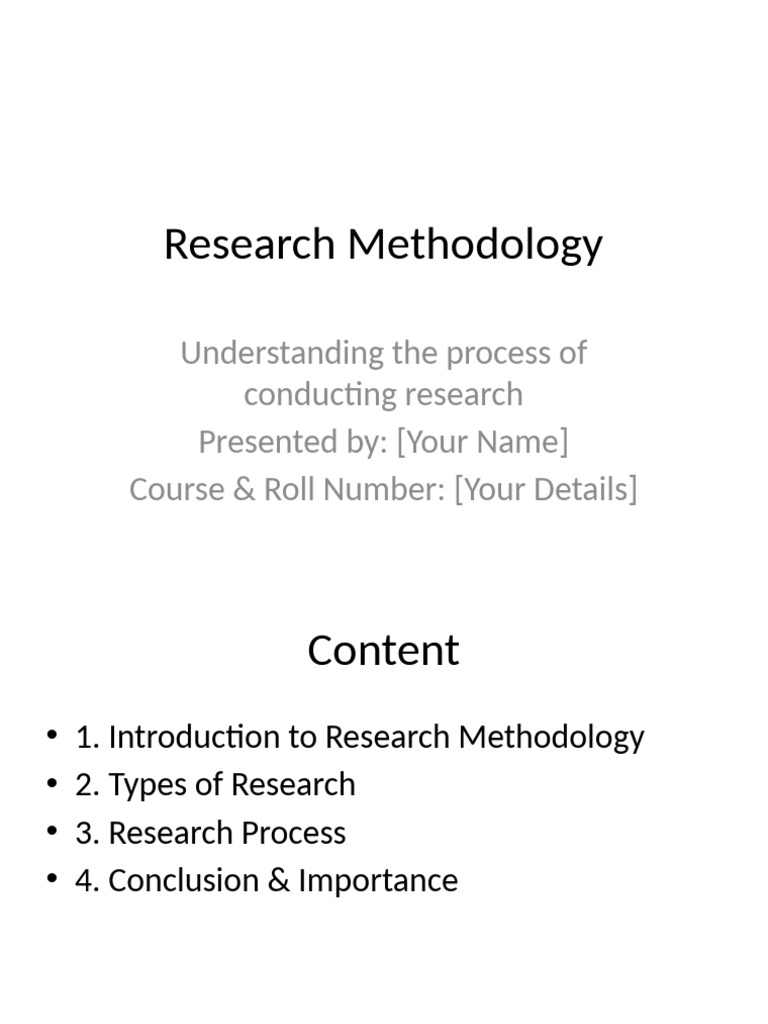 Research Methodology Overview Guide | PDF