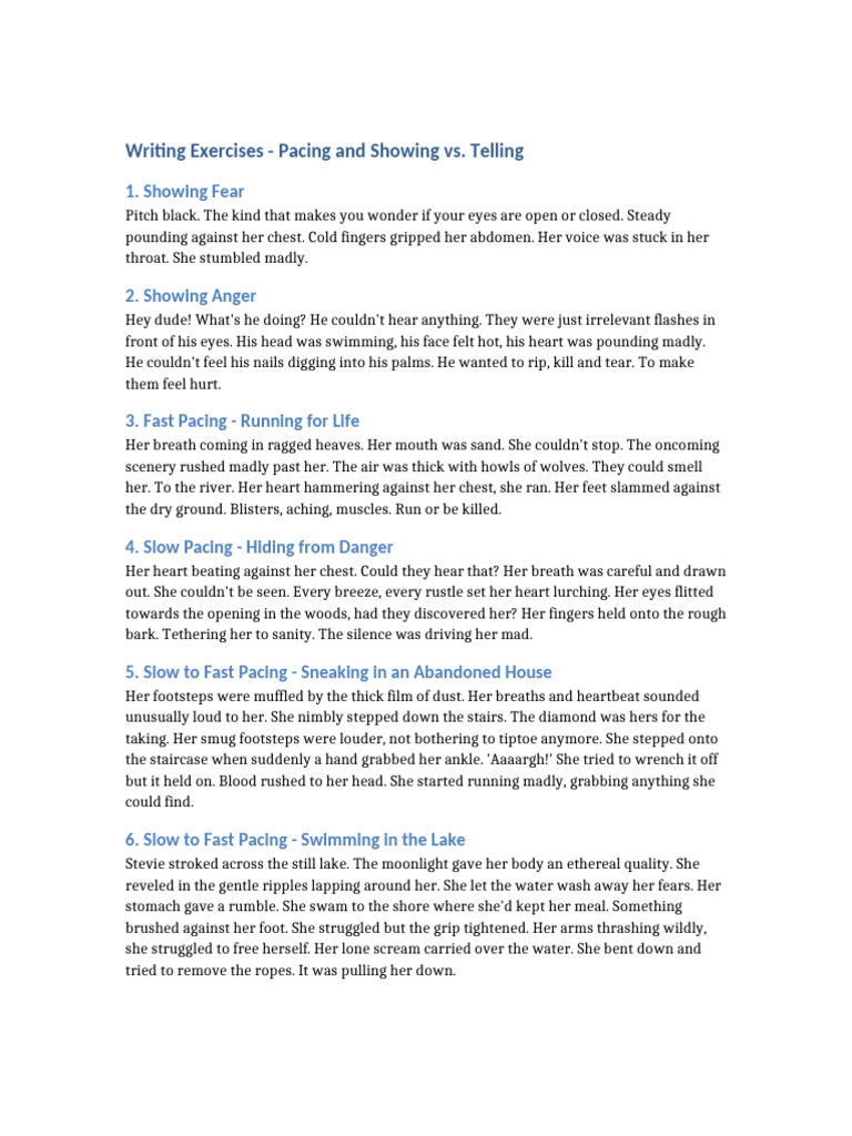 Writing Exercises | PDF