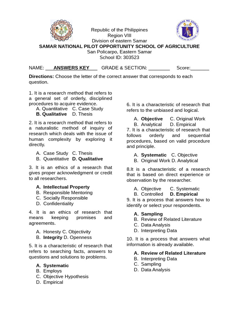 Republic of The Philippines | PDF | Qualitative Research | Data Analysis
