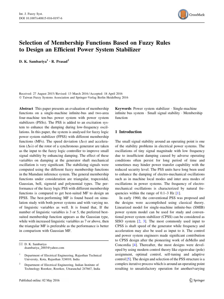 Samba Riya 2016 | PDF | Fuzzy Logic | Mathematics