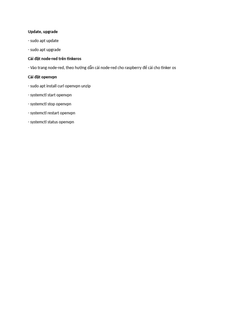 Cài Đặt Node-red, x11vnc Trên Tinkeros | PDF