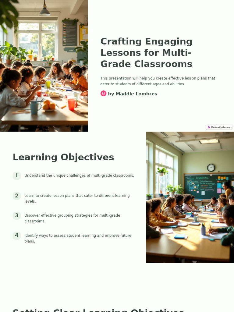 Crafting Engaging Lessons For Multi Grade Classrooms | PDF | Learning ...