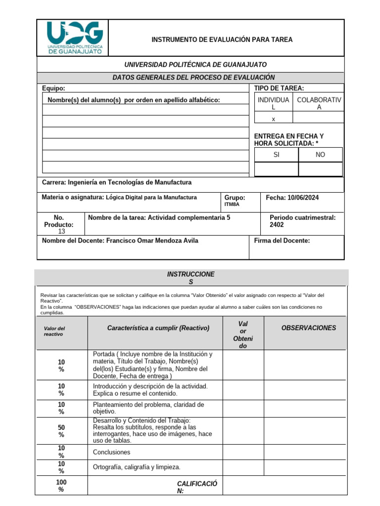 T13 Actividad Complementaria 5 | PDF