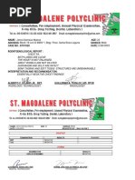 Apicolordotic View Radiographic Report | PDF
