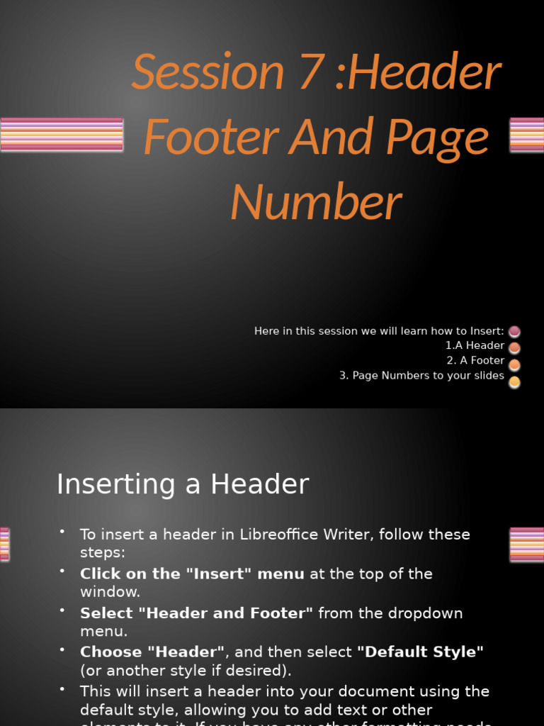 Inserting Headers, Footers, and Page Numbers | PDF