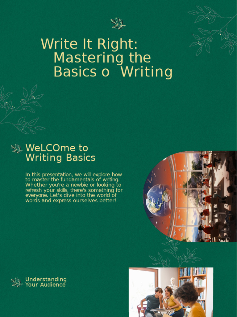 Slidesgo Write It Right Mastering The Basics of Writing 20240918093100lBNC | PDF | Cognitive ...
