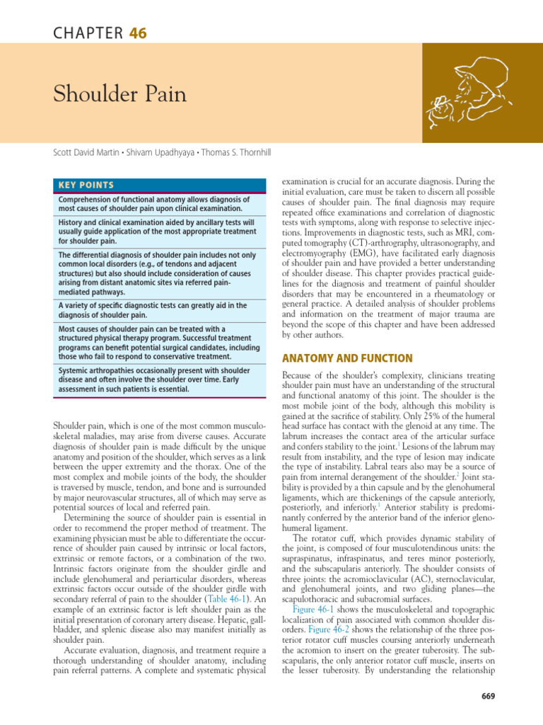 Shoulder Pain | PDF | Shoulder | Anatomical Terms Of Motion