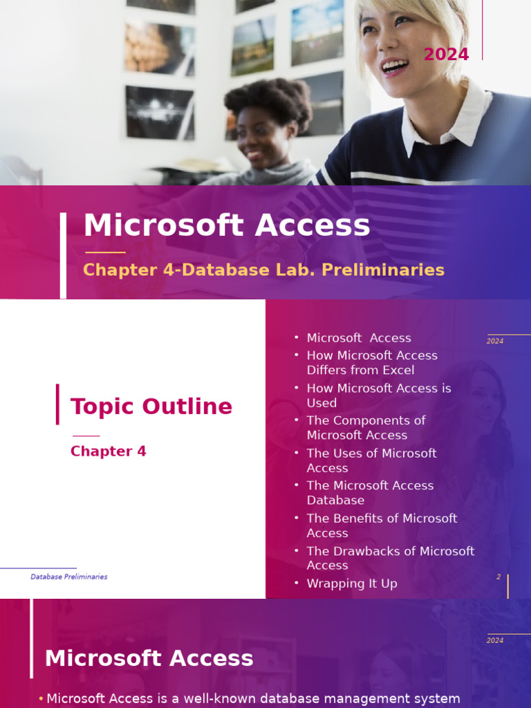 Chapter 4 Database Preliminaries | PDF | Microsoft Access | Databases