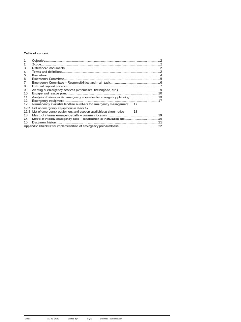 Updated Emergency Response Plan | PDF | Emergency | Emergency Management