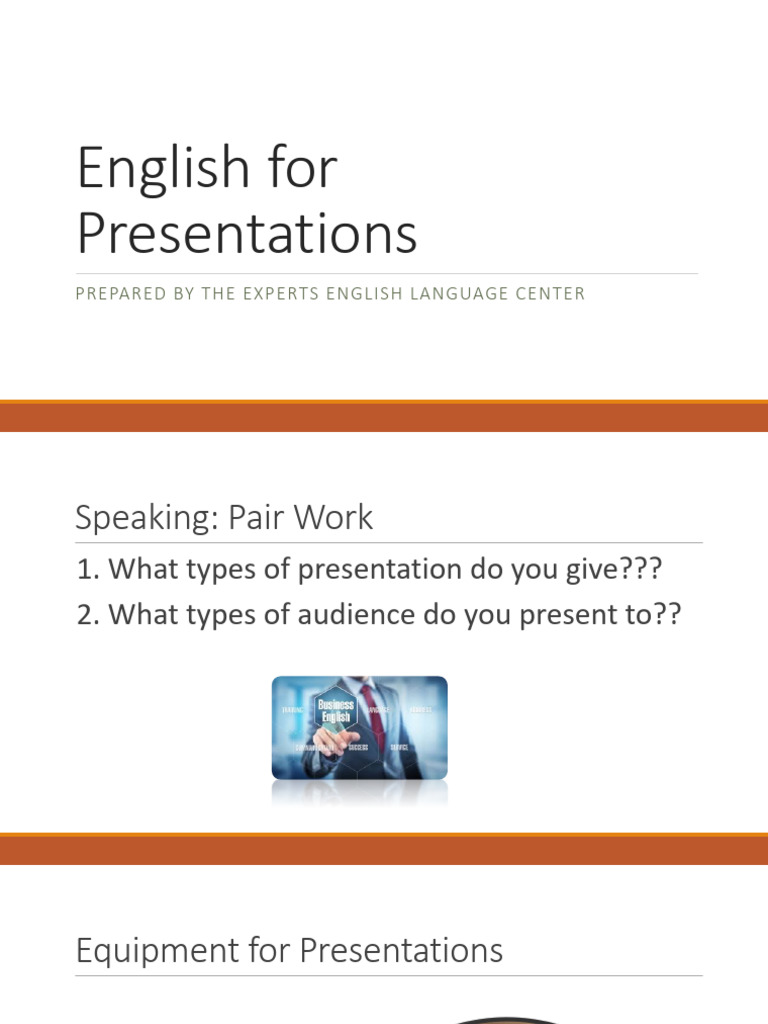 English For Business Presentation Note 1 1 2 2 | PDF