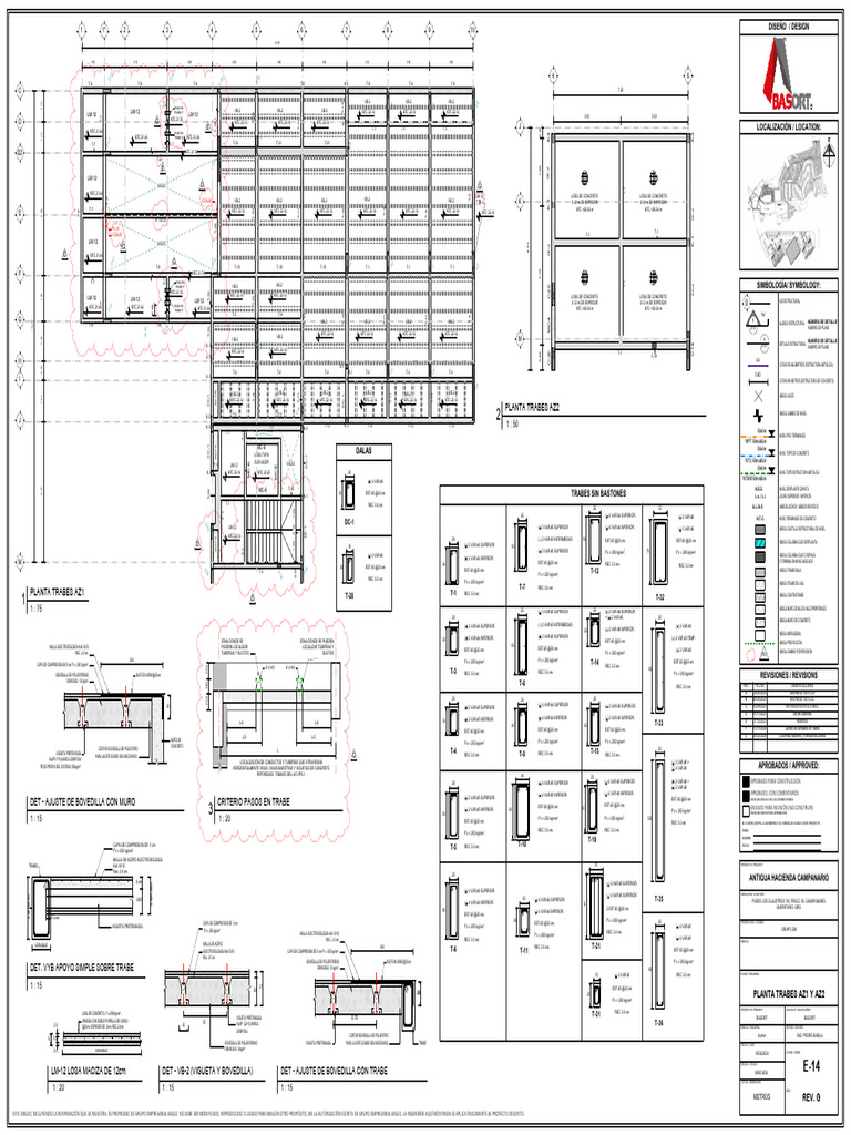 E-14 - Planta Trabes Az1 y Az2 | PDF