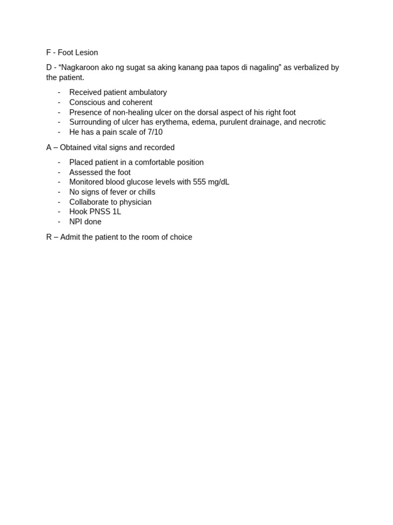 FDAR Competency | PDF