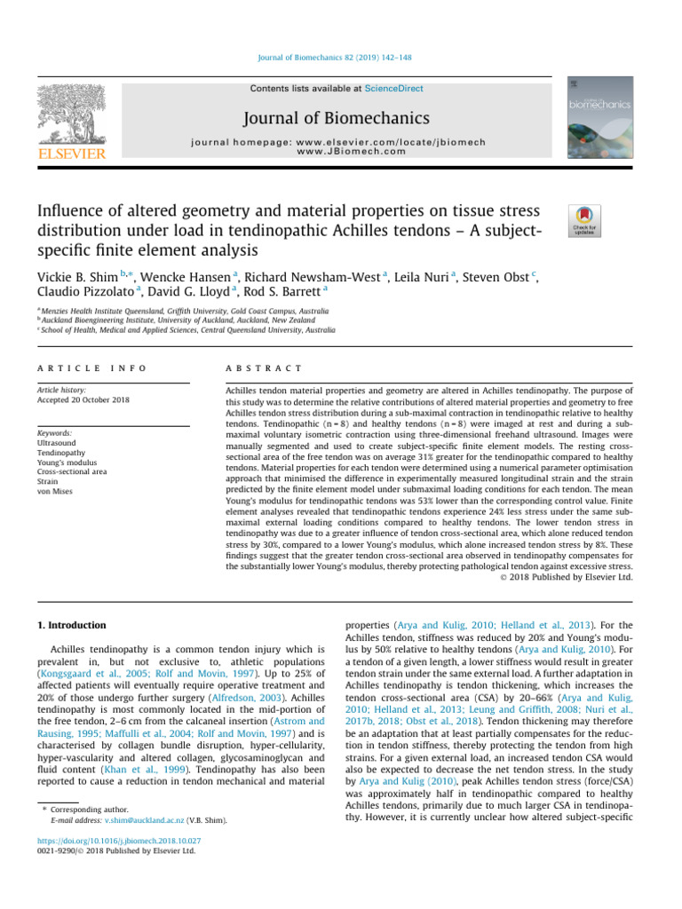 Ligament Paper - Barrett 2018 | PDF | Tendon | Stress (Mechanics)