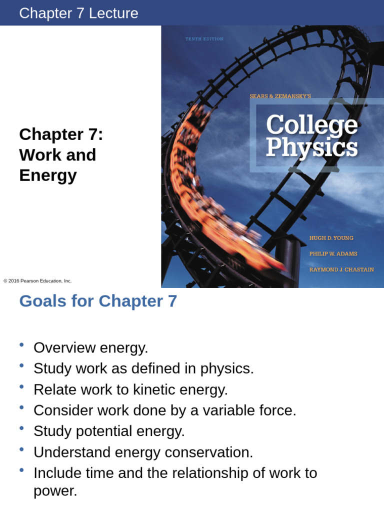 Young cp10 Lecture Outline ch07 | PDF | Potential Energy | Force
