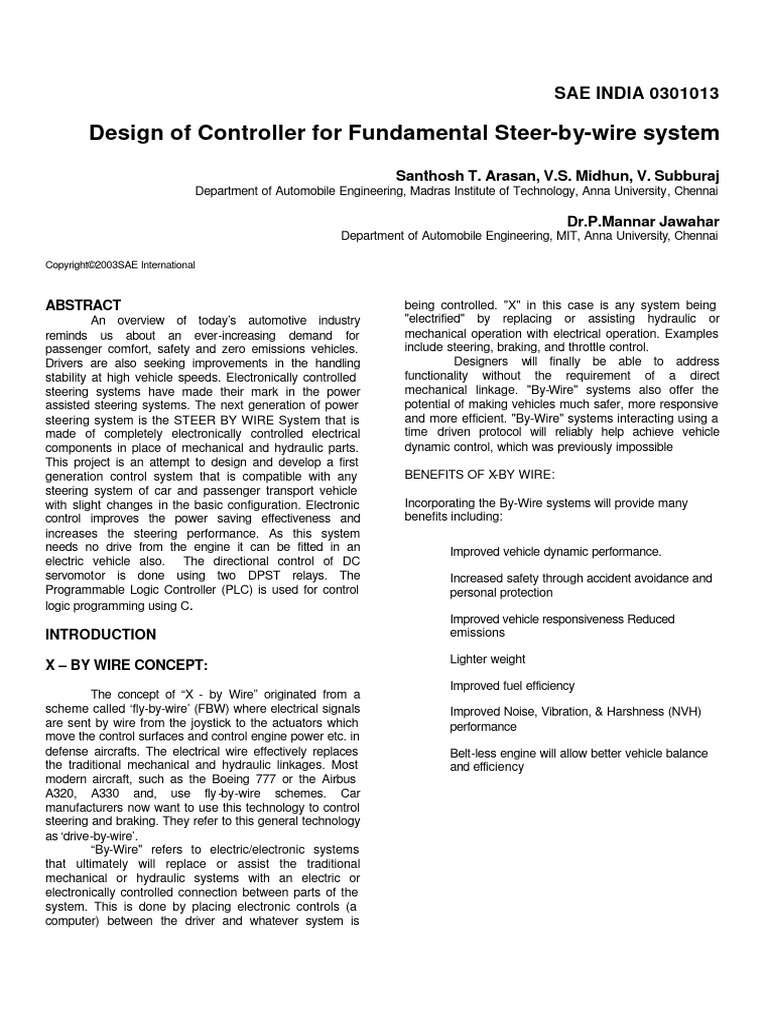 Design of Controller SBW SAE | PDF | Relay | Digital To Analog Converter