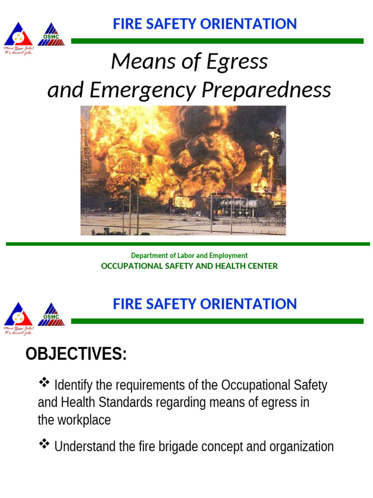 Means of Egress and Emergency Preparedness | PDF | Firefighting ...