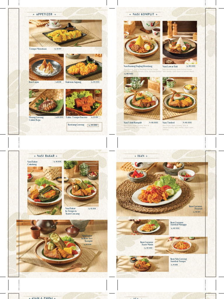 Isi Menu Cabe Merah Palembang Trade Centre | PDF