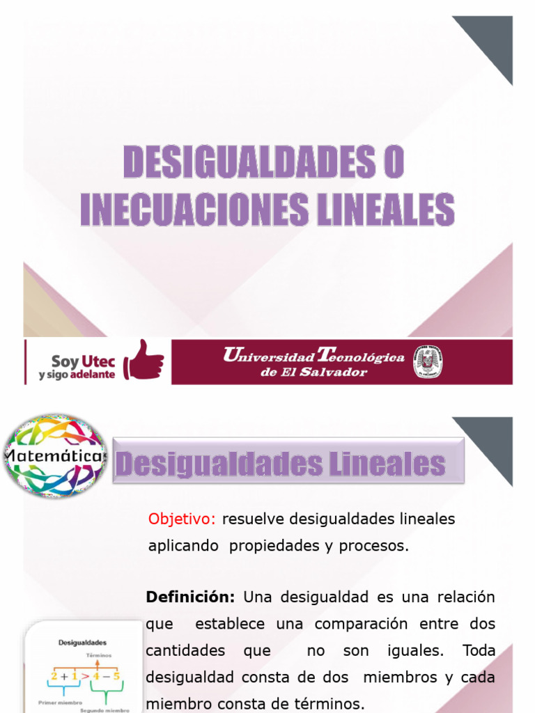 Desigualdades_incecuaciones | PDF | Desigualdad (Matemáticas) | Multiplicación