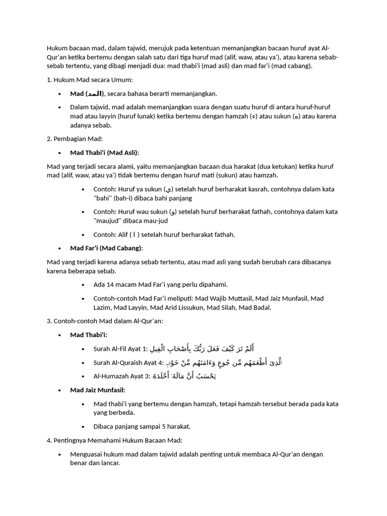Hukum Bacaan Mad | PDF