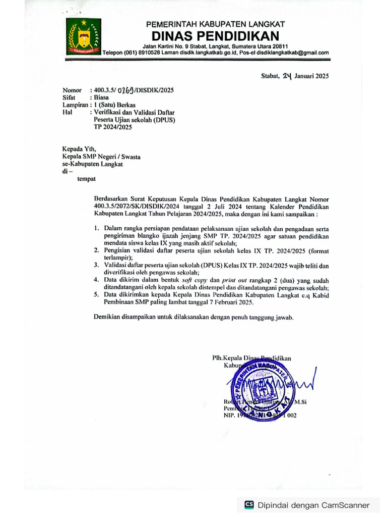 Verifikasi Dan Validasi DPUS 20242025 | PDF