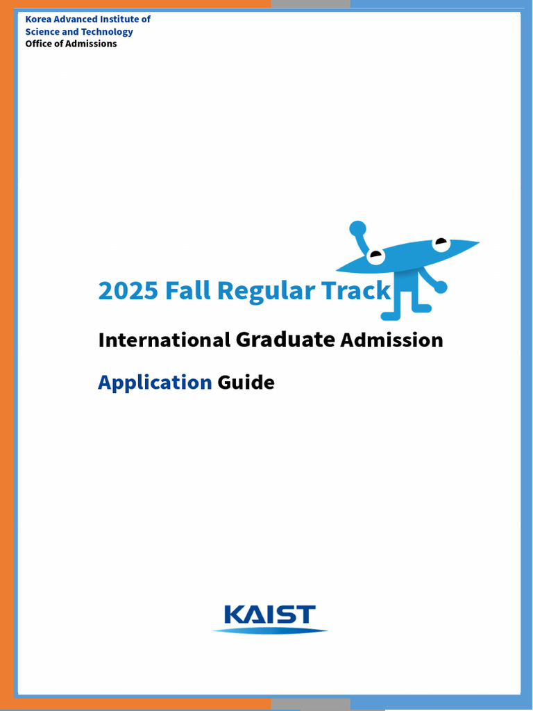 V6 - KAIST International Graduate Application For The 2025 Fall (R) | PDF | Academic Degree ...