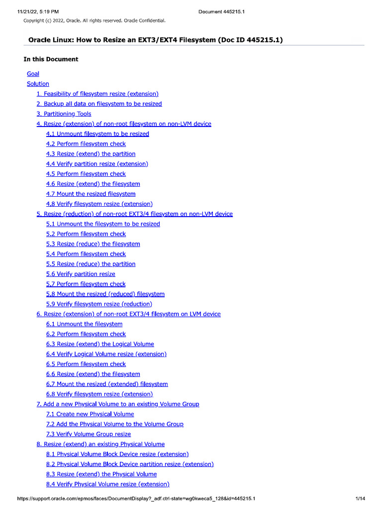 Increase Space in Filesystem | PDF