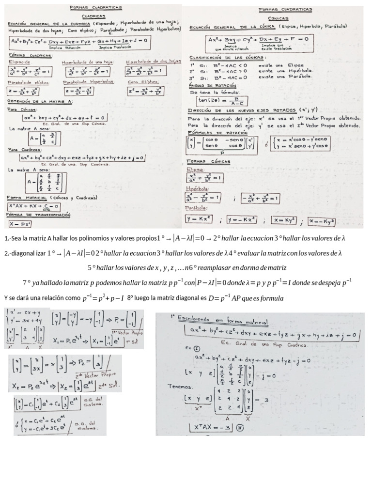 MAT 1103 - Formulario | PDF