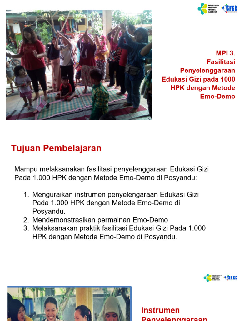Edukasi Gizi 1000 HPK Metode Emo-Demo | PDF