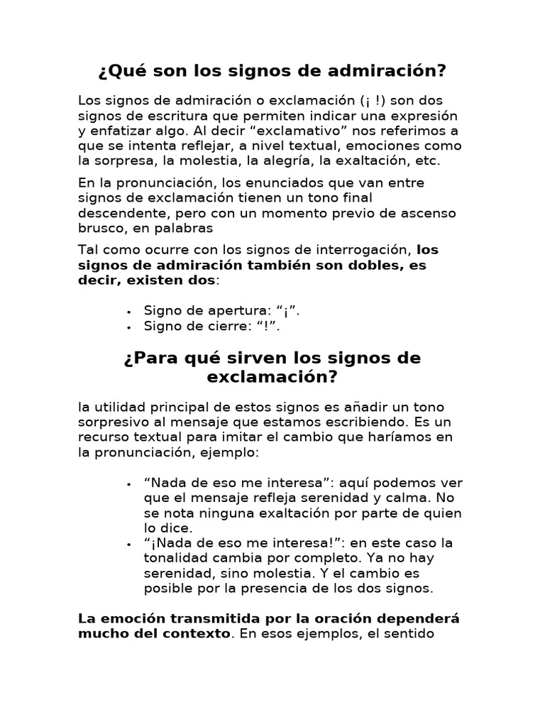 Los Signos de Admiración | PDF