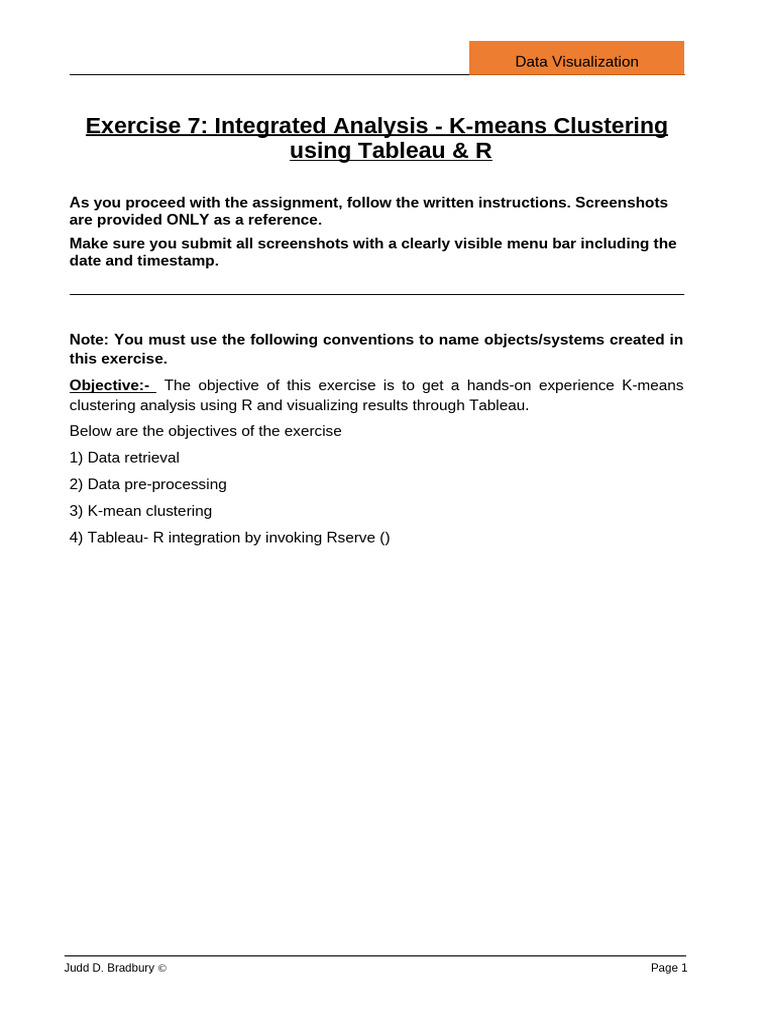 Exercise 7 - Integrated Analysis With R | PDF | Categorical Variable | Cluster Analysis